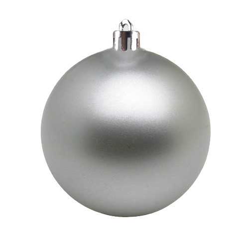 Bola Decorativa Navideña Color Plateada Brillante De 8cm | ElBaratillo