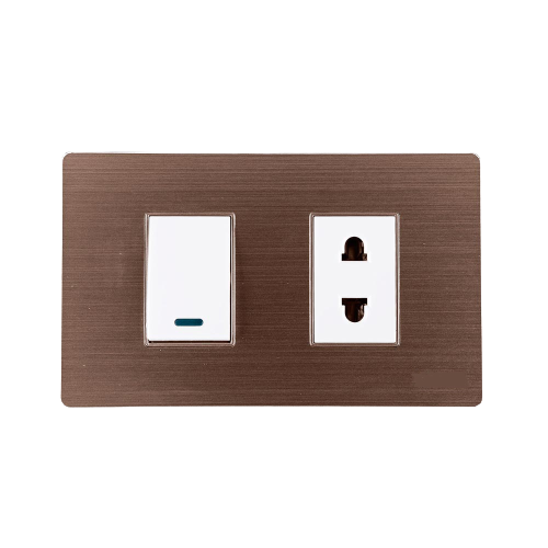 Tomacorriente Mixto Color Madera Serie BV1230 Condulight | ElBaratillo