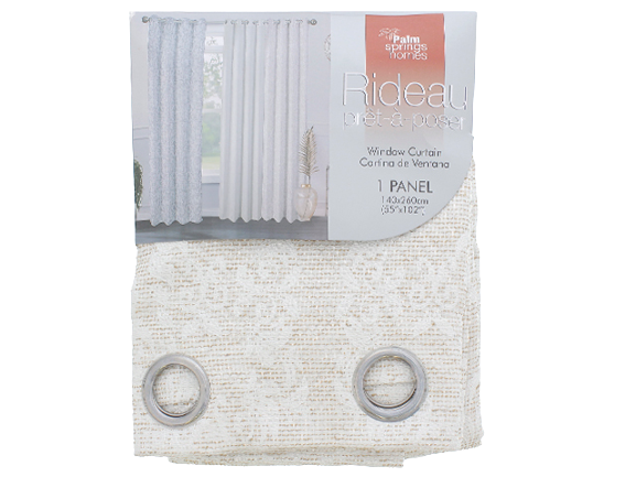 Cortina Para Ventana Crema 55x102 Plg Monica Homes Collection 770 ...