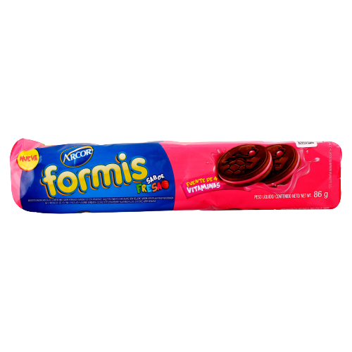 Galleta Formis Rellena Chocolate Y Fresa 86 Gr 1 Pieza Arcor AR-58004 ...