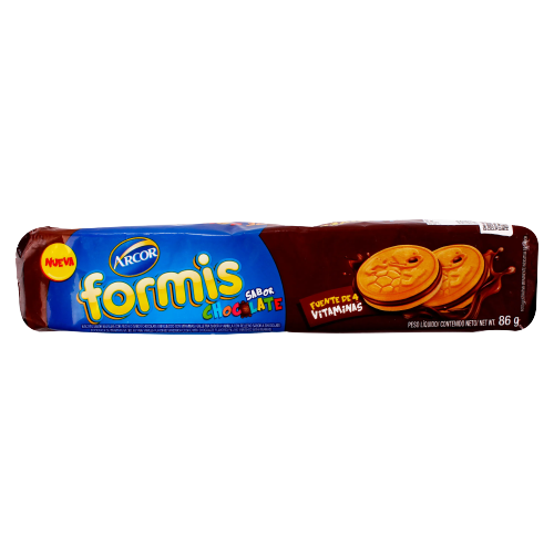 Galleta Formis Rellena Cuadrada Chocolate 86 Gr 1 Pieza Arcor AR-58172 ...