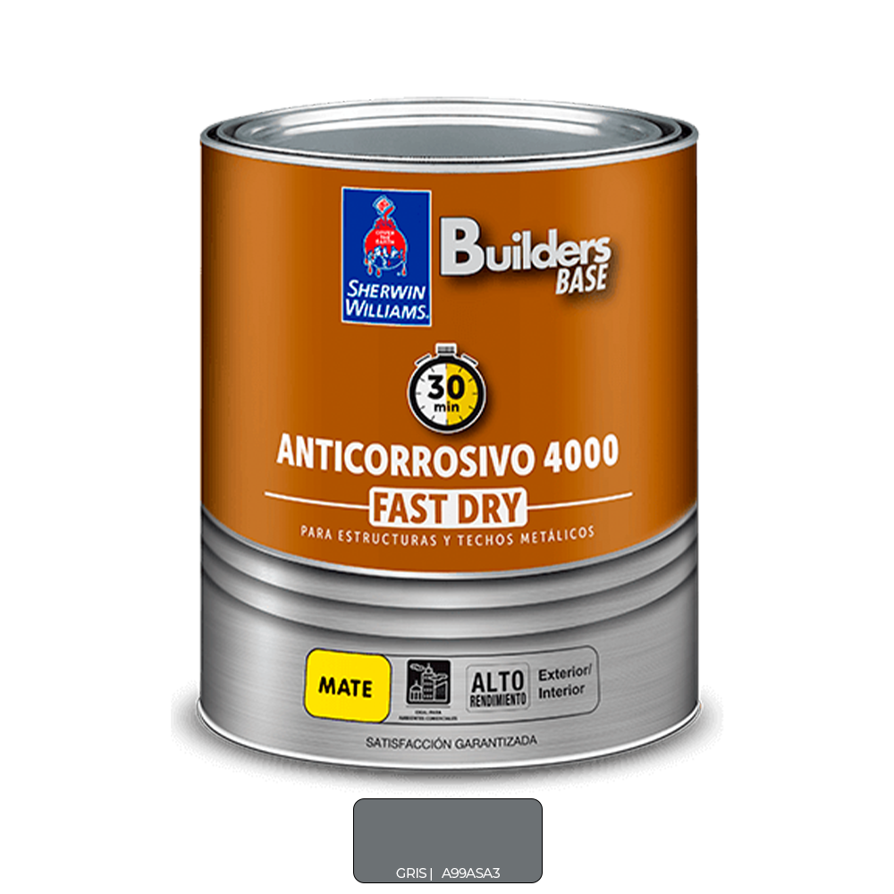 Anticorrosivo Colonia Builders Base 4000 Mate Gris Sherwin Williams ...