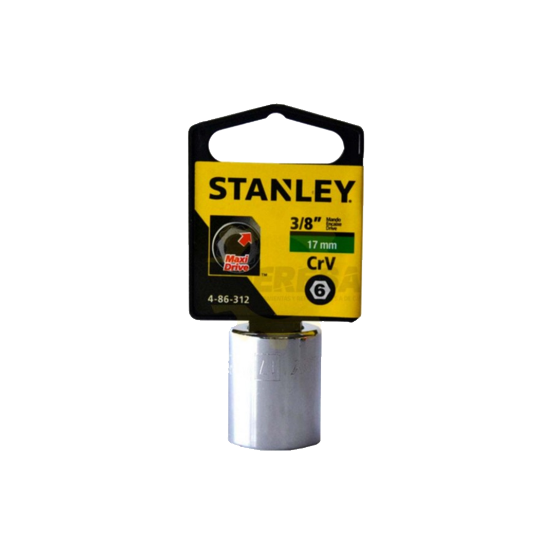 Cubo Estandar 6 Pto De 17mm Mando 3/8 Plg Stanley 4-86-312 | ElBaratillo