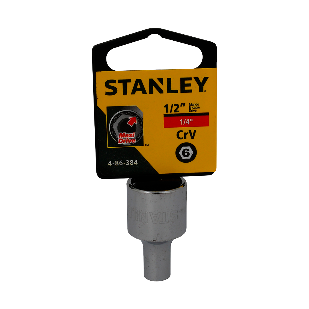 Cubo Estandar 6 Pto De 1/4 Plg Mando 1/2 Plg Stanley 4-86-384 | ElBaratillo