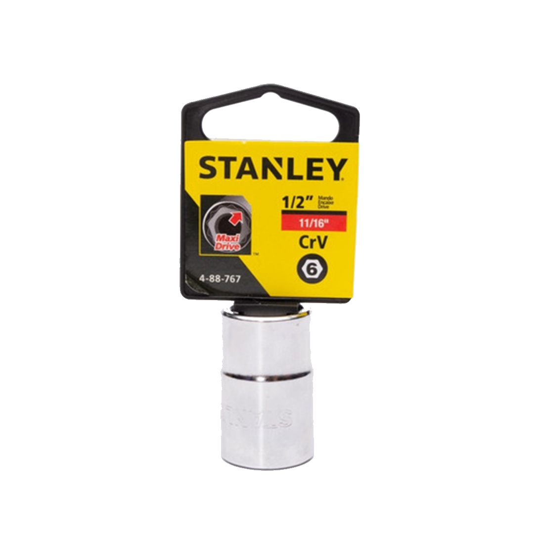 Cubo Estandar 6 Pto De 11/16 Plg Mando 1/2 Plg Stanley 4-88-767 | ElBaratillo