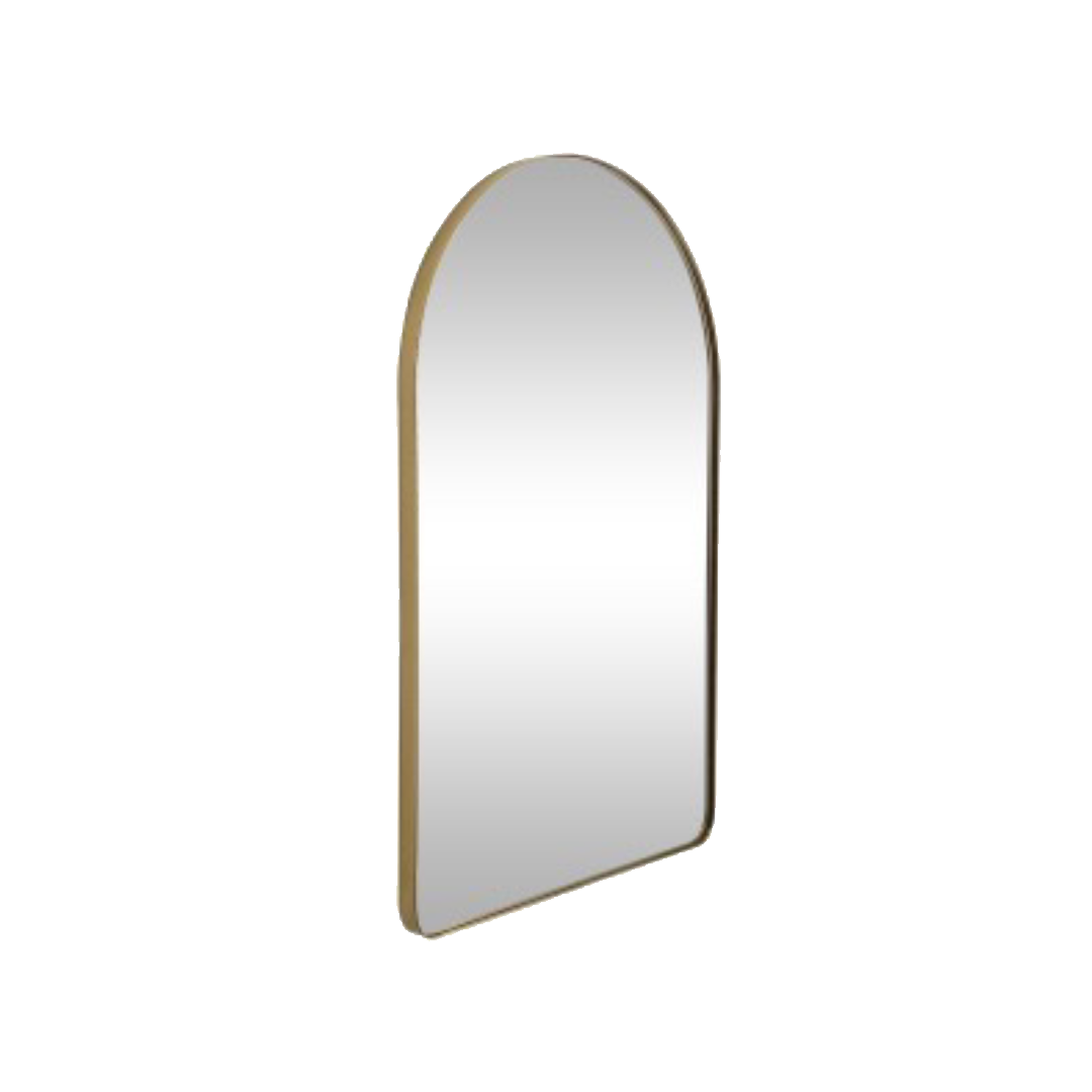Espejo Vertical Para Pared Con Borde Dorado Semi Ovalado 50X2.5X80Cm ...