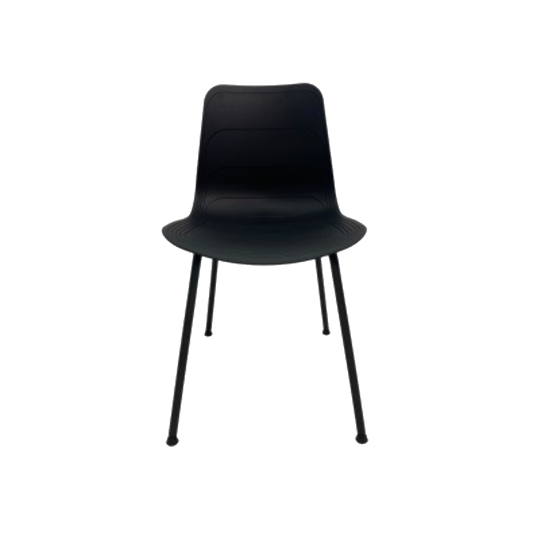 Silla Negra De Comedor De Plastico 4 Patas 51.5X47X80Cm Concepts 542 ...