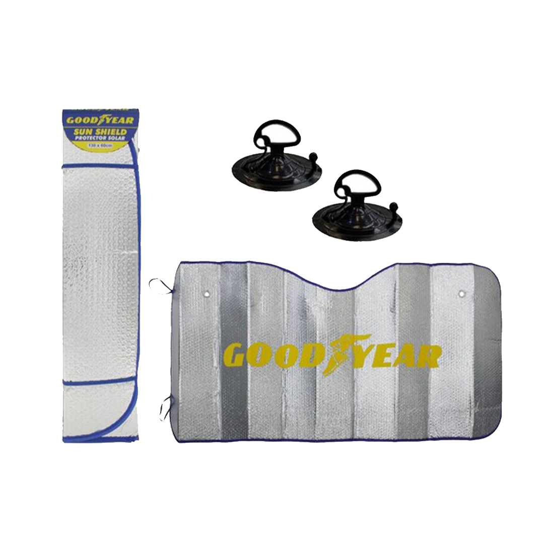Protector Solar Para Auto 130X60Cm Plateado Goodyear 991-1906942 ...