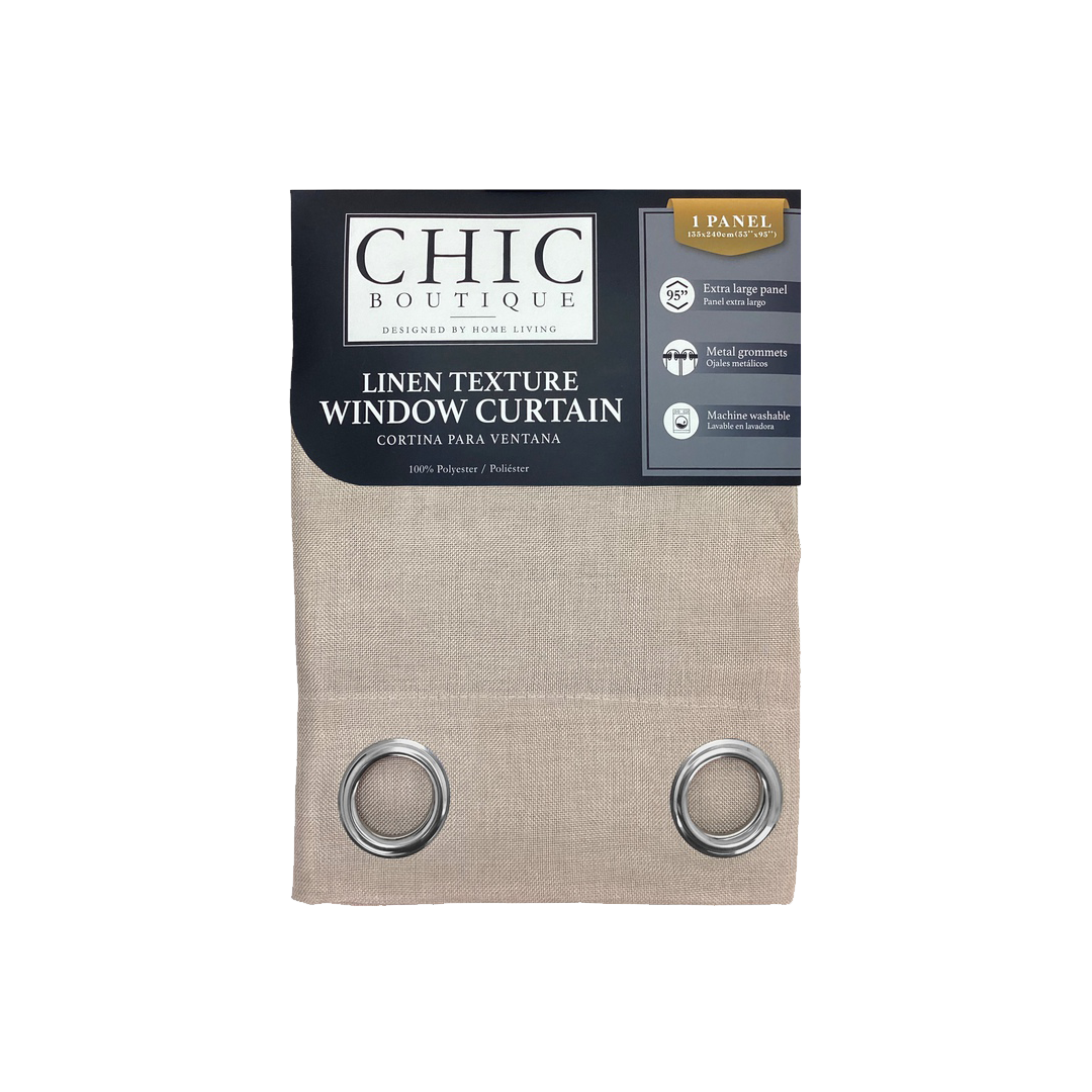 Cortina Para Casa 135X240Cm Crema Chic Collection 715-1402361 | ElBaratillo