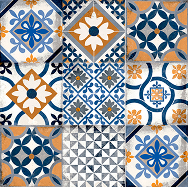 Ceramica Murcia Azul 20X20 1 Metro 25 Piezas Samboro | ElBaratillo