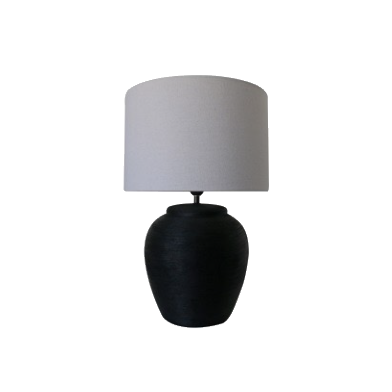 Lampara De Mesa Negra 38X38X58.5CM 442-030137/1 | ElBaratillo