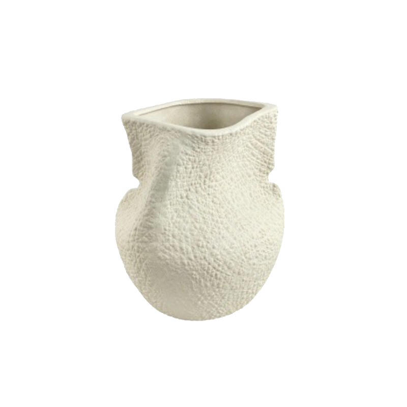 Florero Decorativo Color Blanco Acabado Arena 21.5X21X26CM 442-500638 ...