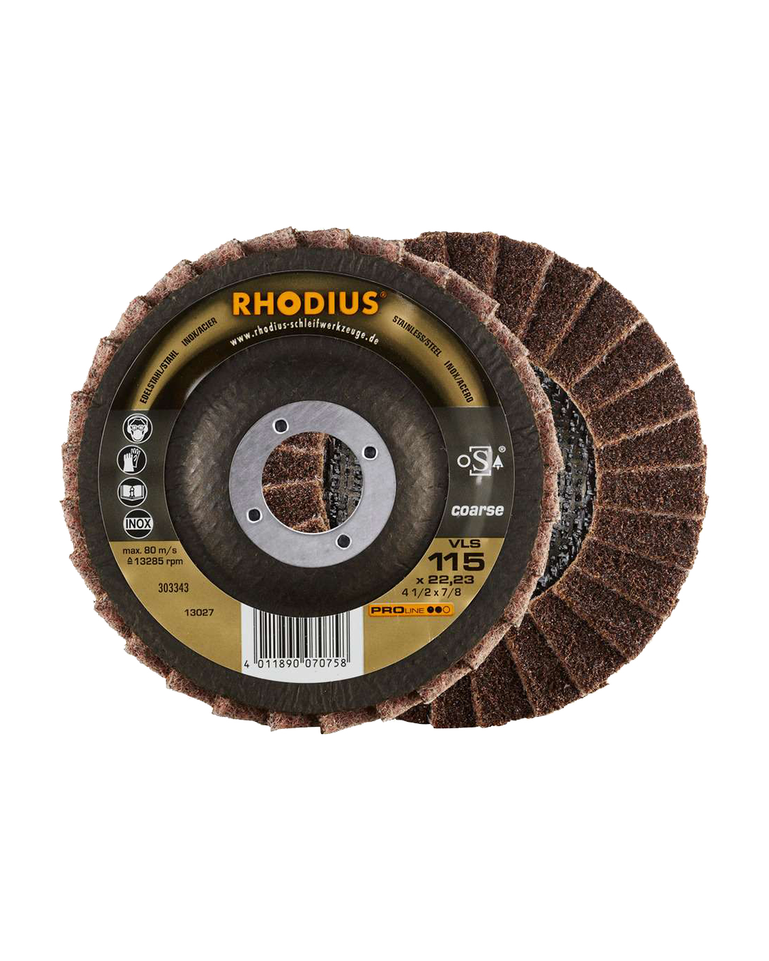 Lija En Disco #40 4 1/2 Plg Rhodius 202647 LSZF1-115 PROline | ElBaratillo