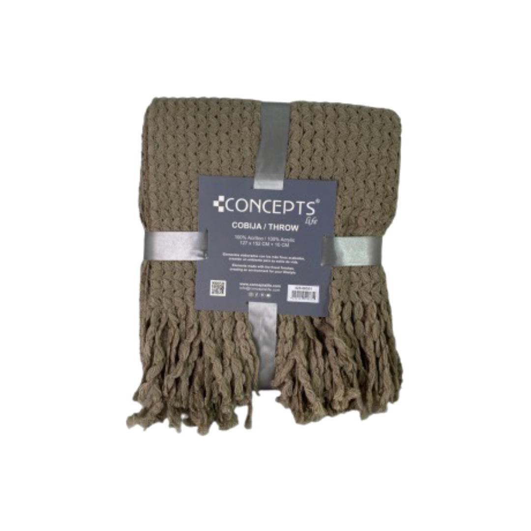 Manta Color Gris Concepts 426-66551 | ElBaratillo