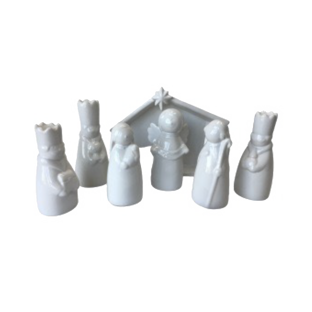 Nacimiento Belen Color Blanco 7Pz 20.5X4X16Cm 201-8000022 | ElBaratillo